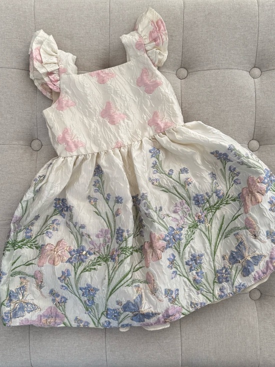 Rare Editions | Dresses | Rare Editions Dress With Pink Butterflies And ...